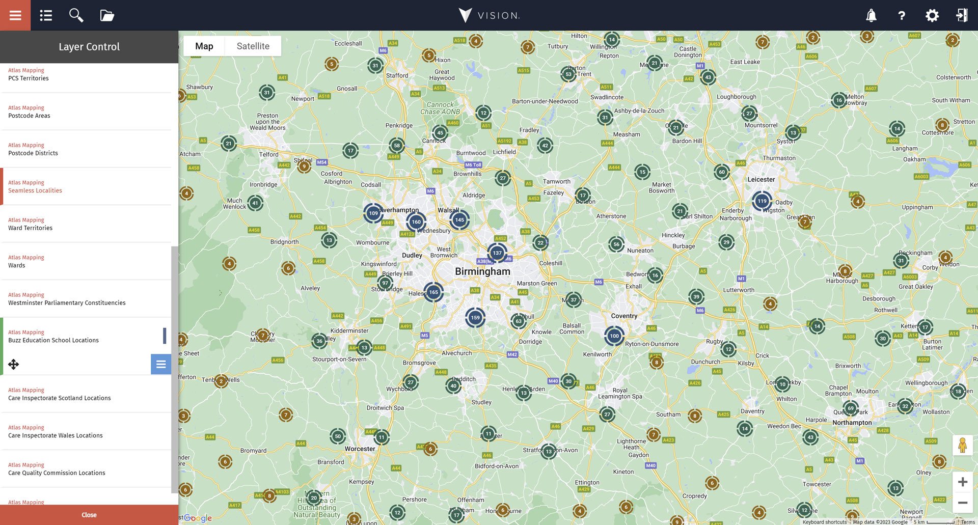 Franchise Territory Mapping | Mapping Software | Atlas Mapping