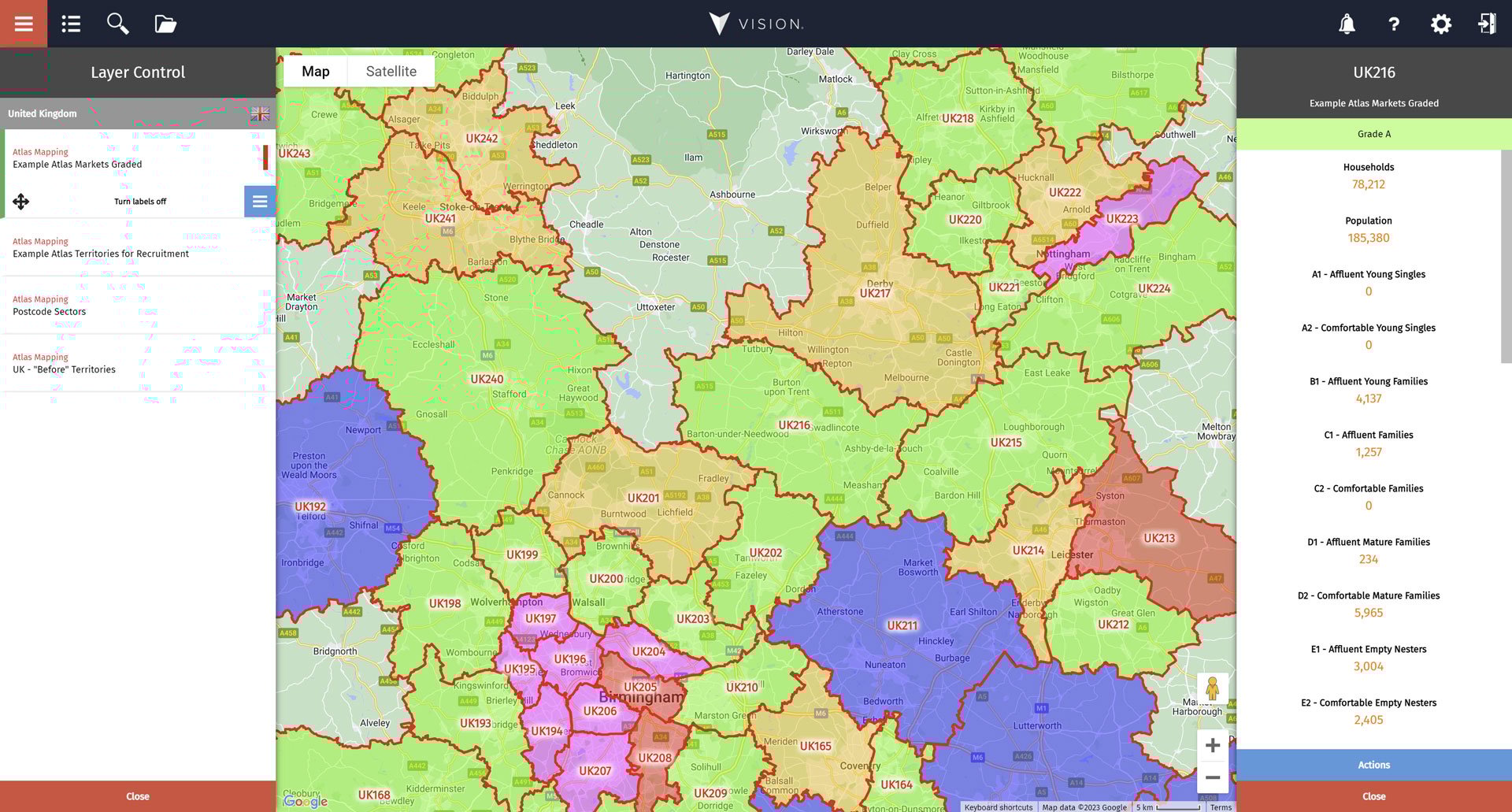 Franchise Territory Mapping | Mapping Software | Atlas Mapping